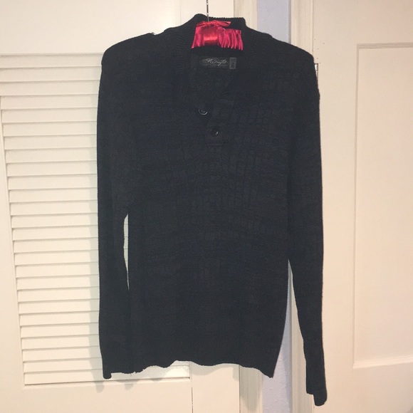 Retrofit | Sweaters | 4 Button Mock Turtle Neck Rubbed Cotton Sweater ...